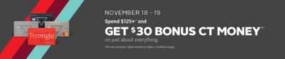 [Sport Chek] Nov 18 - 19 Spend $125+ get $30 Bonus CT Money on almost ...